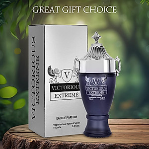 Victorious Extreme for Men Eau De Parfum - Formulated Using the Finest, Prime Ingredients - Fruity, Salty Fragrance - Black pepper & Fresh Orange Blossom - Packaged in a 100% Recycled Paper