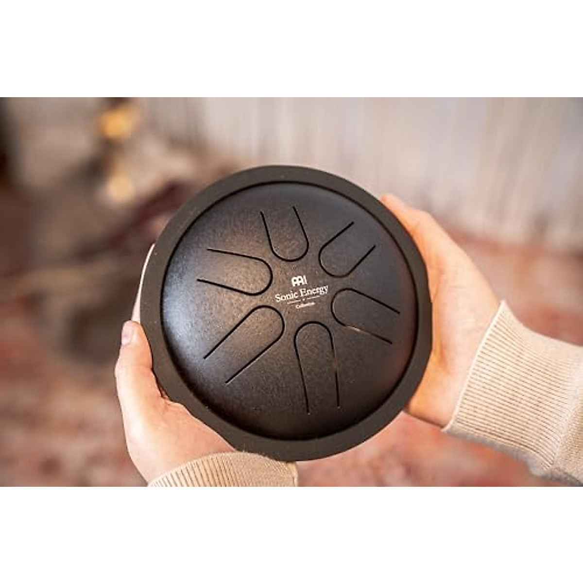 Meinl Sonic Energy Mini Steel Tongue Drum 6 Notes 6" with Mallets, Bag — Sound Healing Instrument for Musical Education, Meditation, ASMR, Yoga