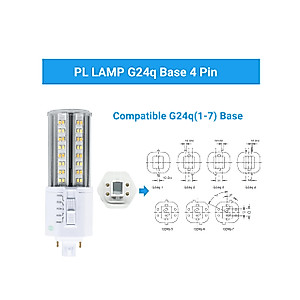 IDO LED G24q 4-Pin Light Bulb 14W 2000Lumens 32W Compact Fluorescent Lamp Replacement (Remove/Bypass The Ballast)