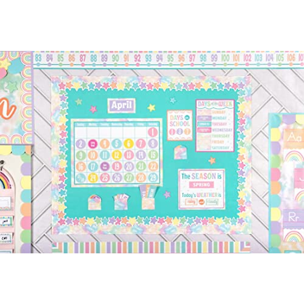 Teacher Created Resources Pastel Pop Calendar Bulletin Board