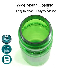 Rolling Sands 24 Ounce BPA-Free Green/Green Plastic Water Bottles, Set of 10, Made in USA