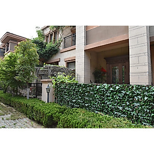 GLANT Expandable Fence Privacy Screen for Balcony Patio Outdoor,Decorative Faux Ivy Fencing Panel,Artificial Hedges (Single Sided Leaves) (1, Green-Ivy)