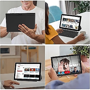 BYANDBY Android 13 Tablet 10 Inch，2 in 1 Tablet with Keyboard 12GB+128GB+512GB Expandable 5G WiFi 6,IPS Touch, Dual Camera Computer Tablets with Case (Black)