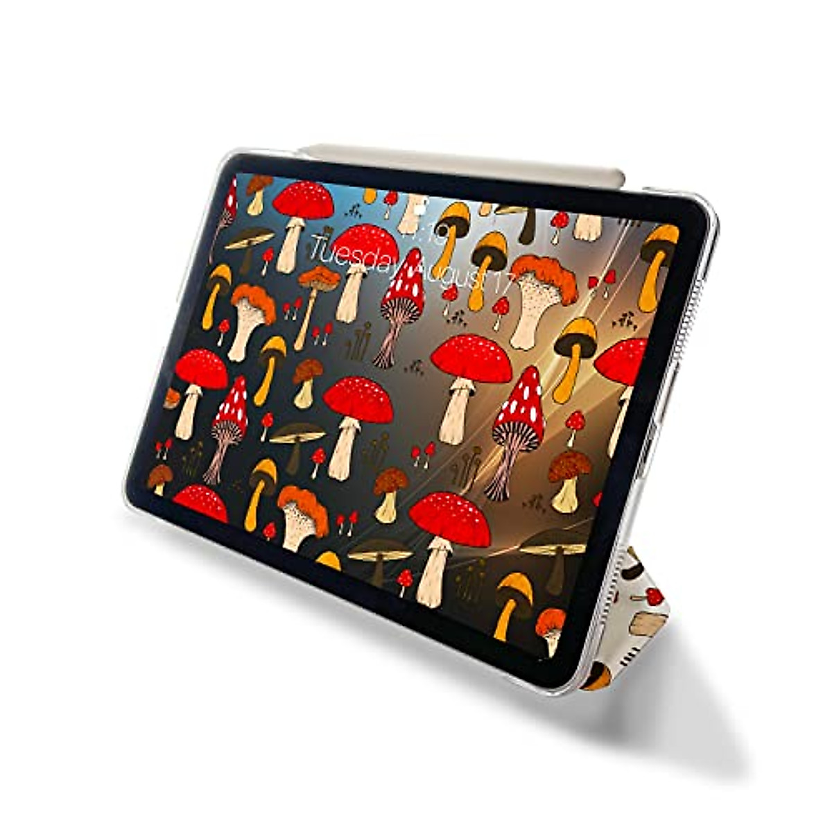 Cute Mushroom Toadstool Pattern Case Compatible with All Generations iPad Air Pro Mini 5 6 11 inch 12.9 10.9 10.2 9.7 7.9 Plastic Fabric Cover Slim Smart Stand SN1058 (8.3" Mini 6th gen)