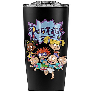 Logovision Rugrats Group Stainless Steel 20 oz Travel Tumbler, Vacuum Insulated & Double Wall with Leakproof Sliding Lid