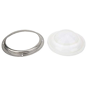 Condenser Lens LED Lens Optical Glass 100mm/3.94in Beam Angle 60° Aspheric Waterproof Rubber Circle with Fixed Bracket for 20-200W LED