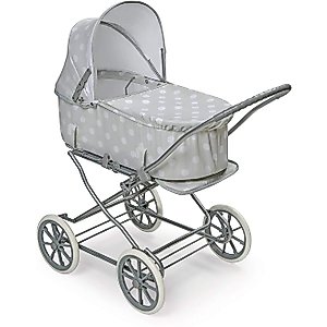 Badger Basket English Style Doll Stroller – Fits 18 to 22-inch Dolls, Classic Pretend Play Toy with Adjustable Canopy