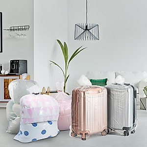 HFKPJRT Extra Large Clear Plastic Bags, 5 Pack 40x60 Inches Gaint Storage Bags, Jumbo Transparent Platic Bags for Storage Luggage, Suitcase, Clothes, Furniture, Chair, Kids Bike, Christmas Tree