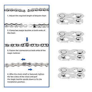 SING F LTD 10 Pairs Bicycle Chain Link Replacement 6/7/8,9,10,11-Speed Quick Release Link Bicycle Missing Link Accessories for Folding Bike Mountain Bike Road Bike