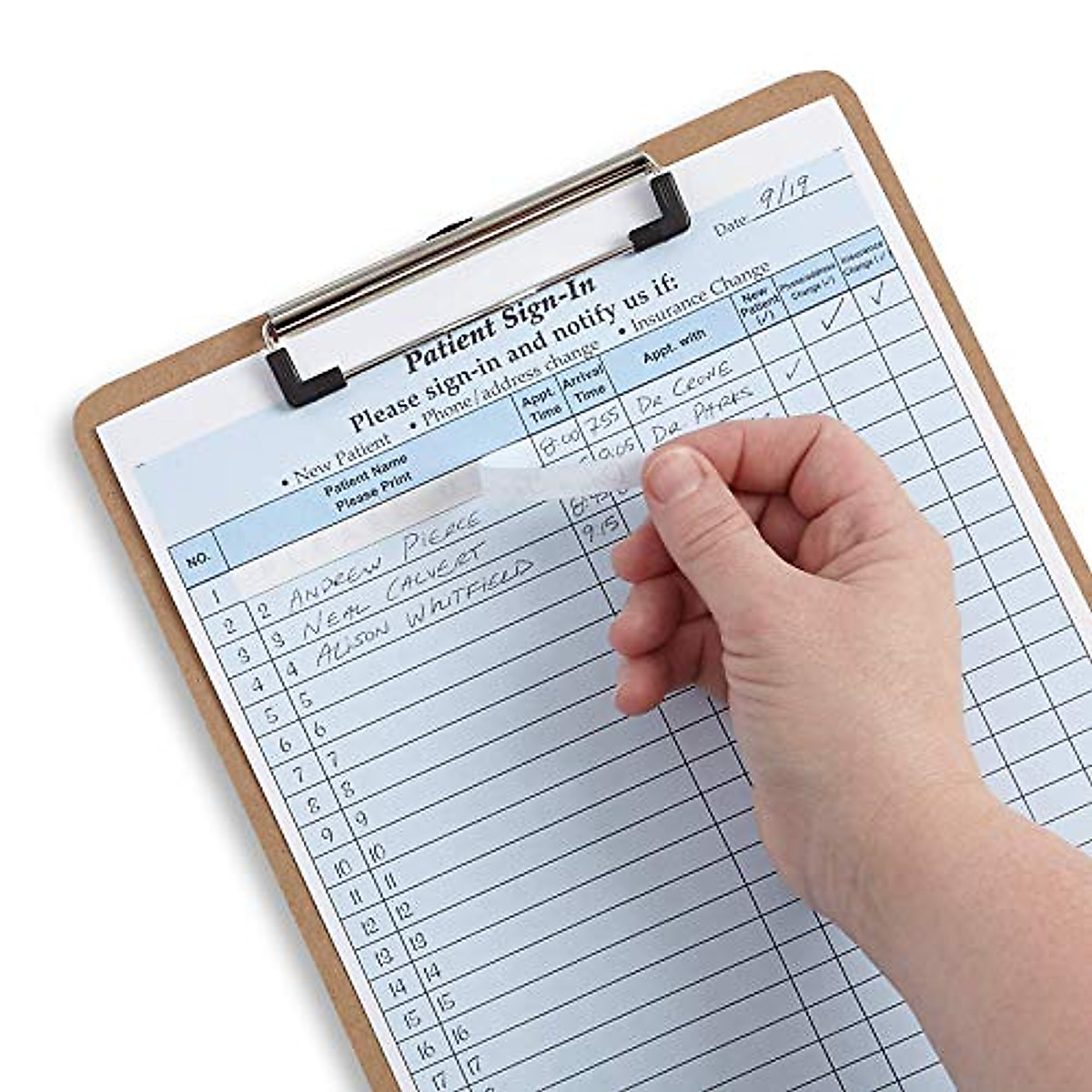 Blue Summit Supplies 25 Patient Sign in Forms, Carbonless 3 Part Forms with Peel Away Adhesive Labels, HIPAA Compliant for Privacy in Doctor, Medical, Dental Office, Blue, 25 Pack