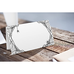 Halloween Food Tent Labels(25 pack) - Place Cards for Halloween, Table Place Cards - Perfect for Halloween Place Cards, Banquet tables, Buffet food label, Halloween Party-(FZ-a20)