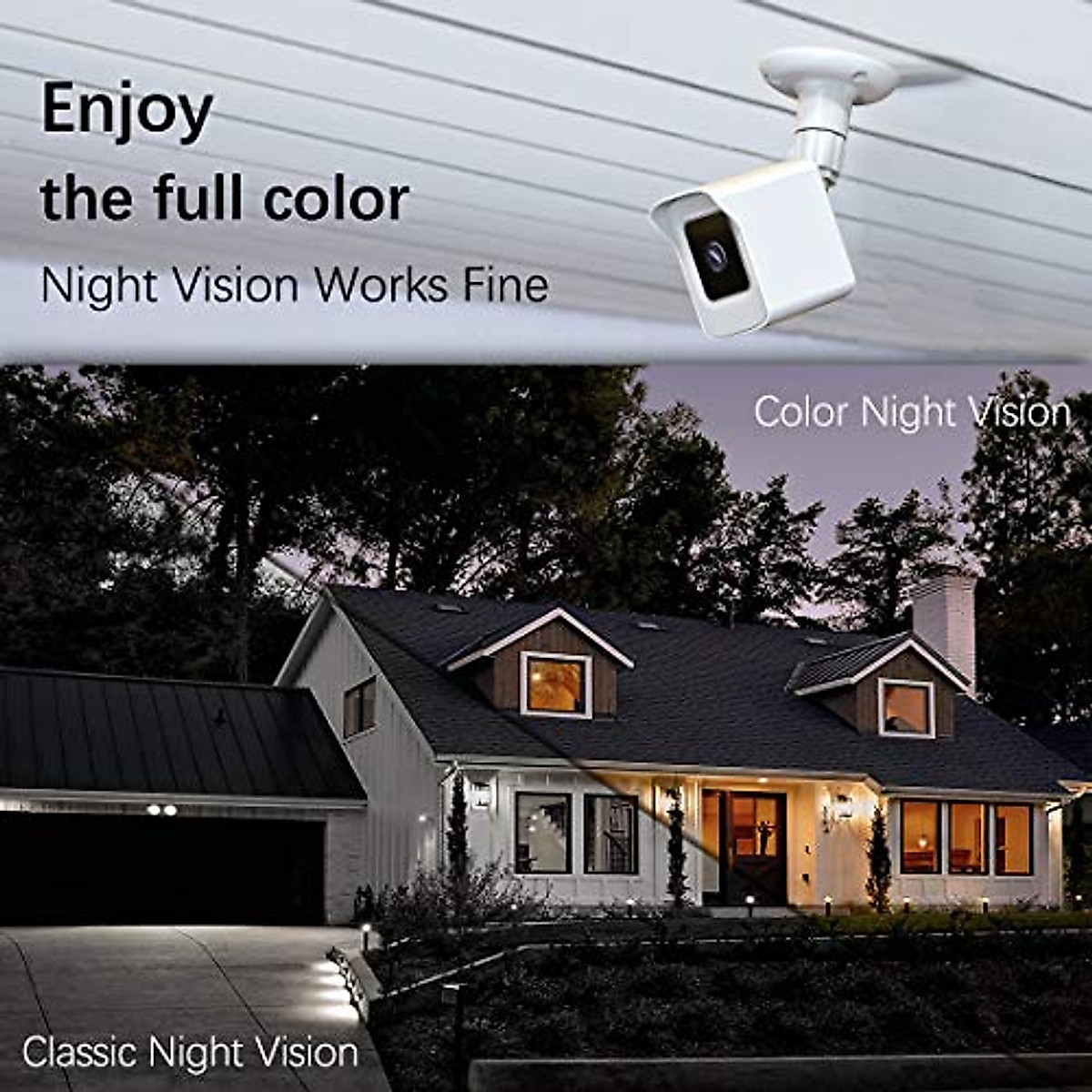 PEF Mount for All-New Wyze Cam V3 ONLY, Weatherproof Protective Cover and 360 Degree Adjustable Wall Mount Solid Housing for Wyze V3 Outdoor Indoor Smart Home Camera System (White, 1 Pack)