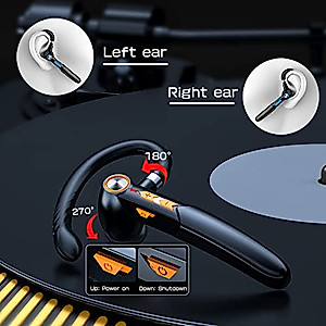 ESSONIO Headphones Bluetooth earpiece Wireless Headphones with mic Cell Phone Noise Canceling earpiece Hands-Free Headset