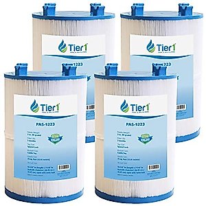 Tier1 Pool & Spa Filter Cartridge 4-pk | Replacement for Dimension One 1561-00, Pleatco PDO75-2000, FC-3059, C-7367, Aladdin 17541 and More | 75 sq ft Pleated Fabric Filter Media