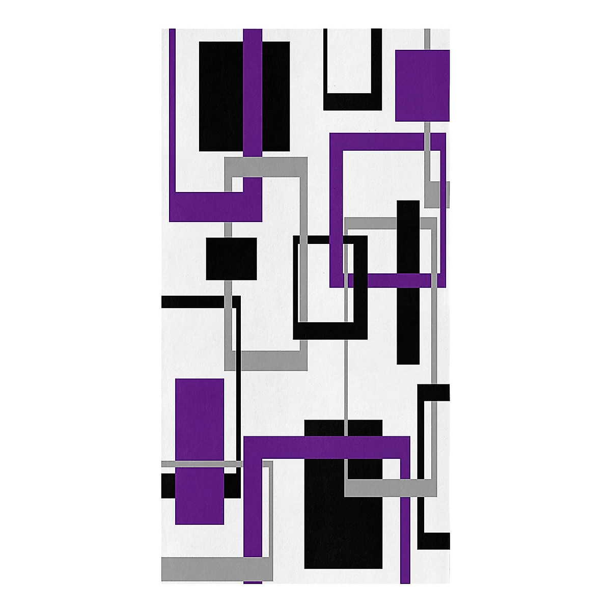 Kitchen Towels Black Purple Geometry Abstract Art Kitchen Dish Cloths Ultra Soft Absorbent Quick Drying Dish Towels Kitchen Hand Towels Tea Towels with Hanging Loop,1 Pack