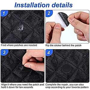 Boao Repair Patches for Jackets Down Nylon Repair Tape Self Adhesive Waterproof Set with 8 Sizes Heat Resistant Patch for Jacket Outerwear Air Mattress Inflatables Tents