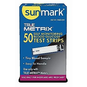 Sunmark TrueMetrix Blood Glucose Test Strips - 50 ct, Pack of 4