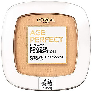 L'Oreal Paris Age Perfect Creamy Powder Foundation Compact, 305 Cream Beige, 0.31 Ounce