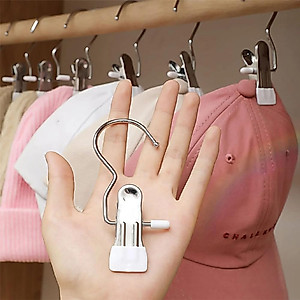QUOKJHGP 30PCS Anti-Rust Clip Hooks: Space-Saving Laundry Storage Solution Hanging Hook Clips Towel Clips Laundry Hooks Hanging Clips with Clips for Home and Travel