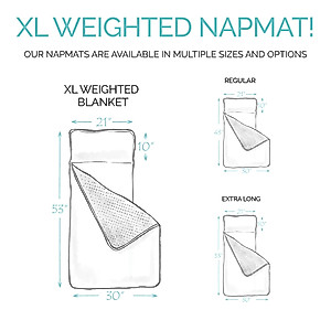 JumpOff Jo - Extra Long Toddler Nap Mat - Sleeping Bag for Kids with 5lb. Detachable Weighted Blanket and Removable Pillow for Preschool, Daycare, and Sleepovers - 53 x 21 Inches - Fairy Blossom