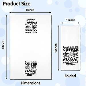 RZHV Lord, Give Me Coffee to Change I Can Change Kitchen Towel, Funny Coffee Dish Towel Gift for Women Sisters Friends Mom Aunty Hostess Coffee Lover, Housewarming New Home