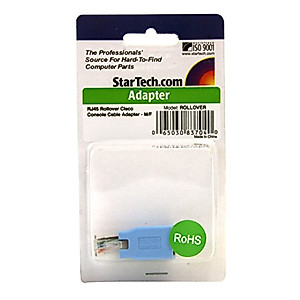 StarTech.com Cisco Console Rollover Adapter for RJ45 Ethernet Cable - Network adapter cable - RJ-45 (M) to RJ-45 (F) - blue - ROLLOVER