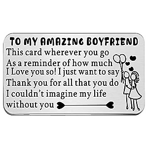 Iweca Valentine's Day for Men Women Adults Stockings Stuffer Teen Girls Boys Teenage Stockings Stuffer Husband Wallet Card Gift from Wife Christmas Gift for Men Women