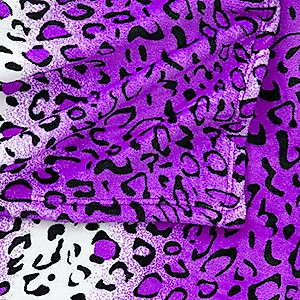 Home Must Haves Safari Animal Print All Season Extra Soft Super Warm Sofa Couch Premium Cozy Throw Bed Blanket (King, Purple Leopard)