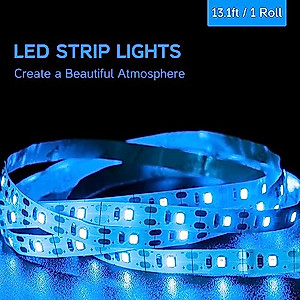 FITUEYES TV Stand with Mount for 32-70 inch TVs, Entertainment Center Holds Up to 110 Pounds, Swivel Floor TV Stand Mount for Living Room, Bedroom (Natural Television Stands, LED Light)