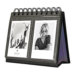 68 Pockets Mini Photo Album for Fujifilm Instax Mini 7s 8 8+ 9 25 26 50s 70 90/ Fujifilm Instax SP 1/ Polaroid PIC-300P/ Polaroid Z2300/ LG PD 233/ LG PD 239/ Name Card (Black)