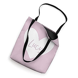 Lucy Pink Name Heart Love Woman Girl Friend Personalized Tote Bag