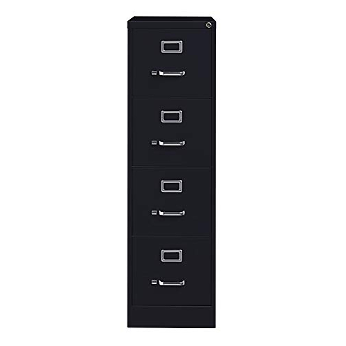 Office Dimensions Commercial 4 Drawer Letter Width Vertical File Cabinet, 22" Deep - Black