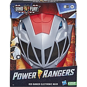 Power Rangers Dino Fury Red Ranger Electronic Mask Roleplay Toy for Costume and Dress Up Inspired by The TV Show Ages 5 and Up