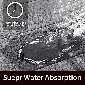 Yimobra Memory Foam Bath Mat Bathroom Rug, Runner Mats 44 x 24 Inches, Comfortable, Soft, Maximum Absorbent, Non-Slip, Thick, Machine Wash, Easier to Dry Carpet for Tub, Gray