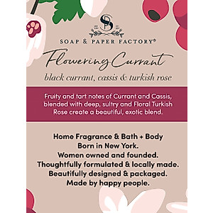 Soap & Paper Factory Flowering Currant 9.5 oz Large Soy Candle