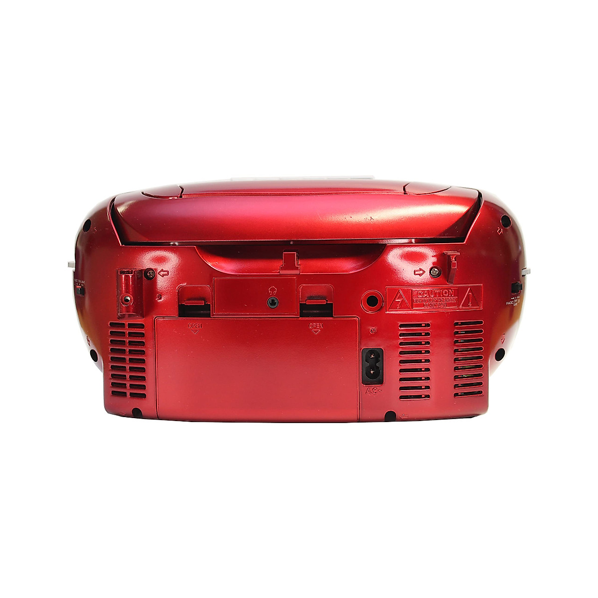 GPO PCD299 Portable Retro Boombox CD, Radio and Cassette Player Mains/Battery Powered - Red
