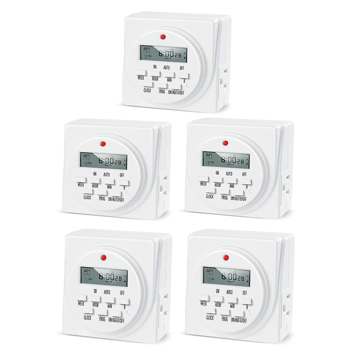 iPower Smart Plug WiFi Mini Outlet 15 Amp Works with Alexa and Google Voice, App Remote Control, Timer, No Hub Required, 2 Pack, 2-Pack