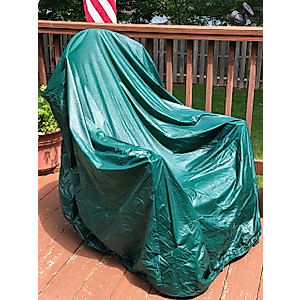 2 Pack: Adirondack Chair Cover from Patio Style Concepts Embossed Vinyl Protect Patio Furniture Green