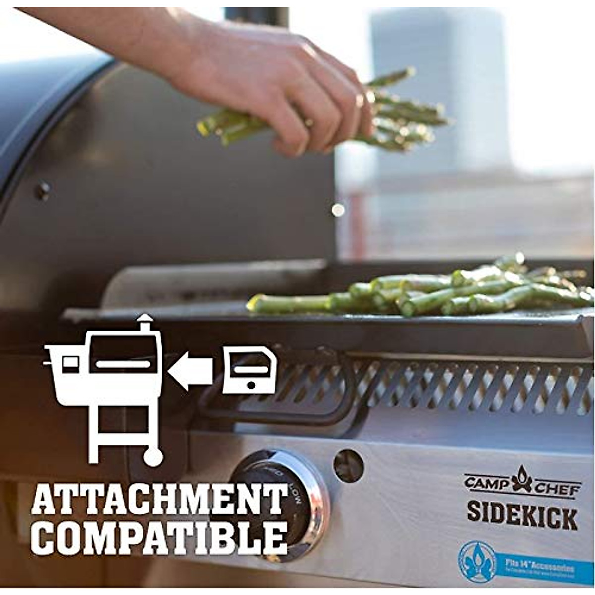 Camp Chef PG24MZG SmokePro Slide Smoker with Fold Down Front Shelf Wood Pellet Grill, Pack of 1, Black