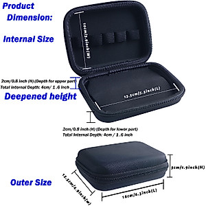 Vape Case, Wolfteeth Smell Proof Case, Vape Holder, Vapor Carrying Case, Vape Pen Holder, Smell Proof Stash Box Travel Storage Bags, Birthday Gifts for Men Friend Black (Empty Case Only)