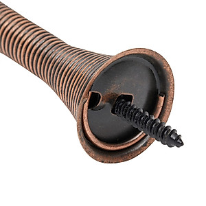 Built Industrial 15 Pack Bronze Spring Door Stops with Rubber Bumper (3.3 Inches)