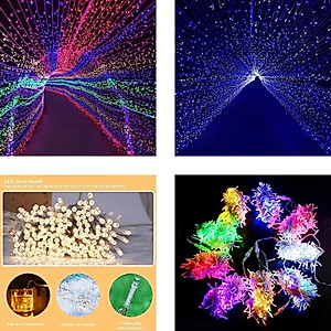 LIUPENGWEI Solar Lights Outdoor, (100 LED 8 Modes) Solar Garden Lights, 12m Copper Wire Solar String Lights, Waterproof For Halloween, Christmas, Tree, Garden, Home, Wedding, Party Fairy Lights garden