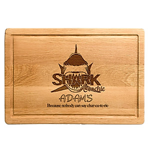 Personalized Shark Charcuterie Board, Custom Engraved Shark Cutting Board, Because No One Can Say Charcuterie Serving Board, Halloween Christmas Customizable Shark Cheese Boards