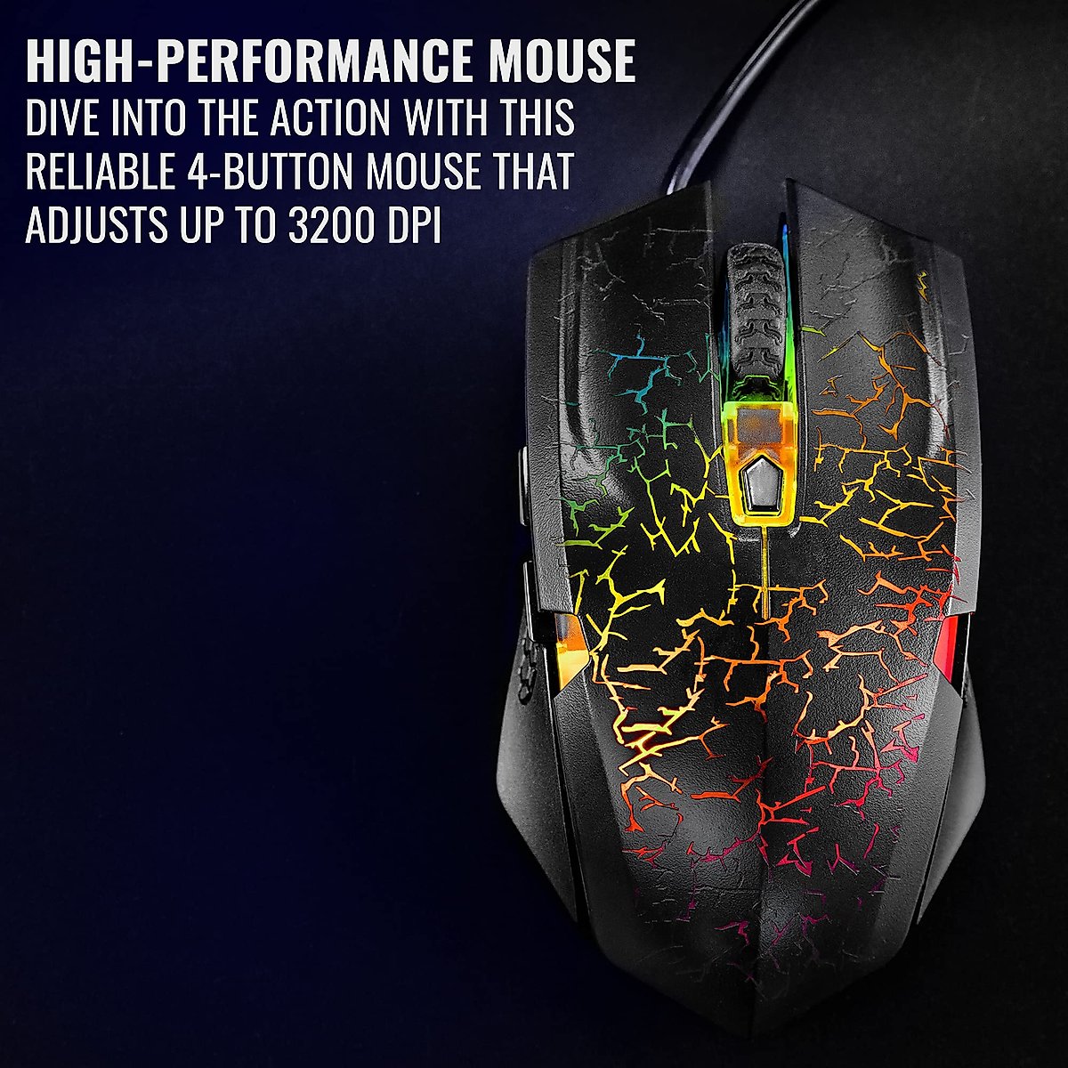 Ritz Gear RGB Gaming Accessories Kit | 4-in-1 Rainbow LED Backlight Bundle PC Combo with Multimedia Keyboard, Optical Mouse, Mouse Pad & Headset w/Adapter | for Windows 7+ Desktop, Laptop, Xbox & PS4