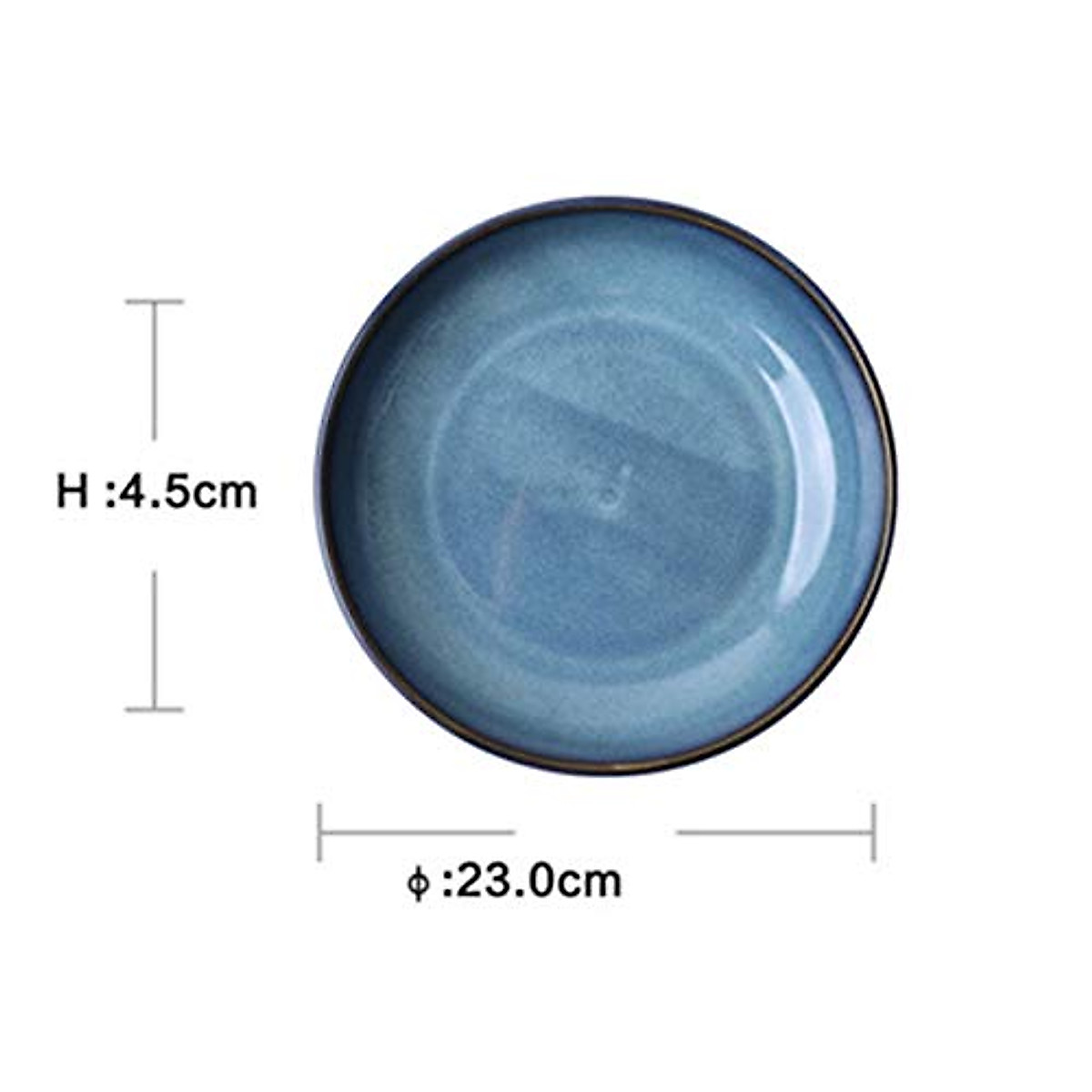 Salad bowl Ceramic Blue Bowl Big Deep Plate Rice Salad Plate Pasta Tapas Ceramic Tableware Soup bowl