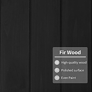 MCombo Outdoor Storage Cabinet, Garden Storage Shed, Outside Vertical Shed with Lockers, Outdoor 63 Inches Wood Tall Shed for Yard and Patio 0870 (Black)