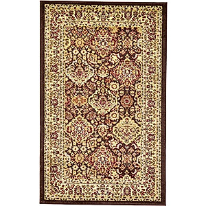 Unique Loom Voyage Collection Traditional Oriental Classic Intricate Design Area Rug, 3' 3" x 5' 3" Rectangle, Brown/Cream