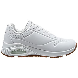 Skechers Women's Sports Shoes Sneaker, White Synthetic, 8.5 US