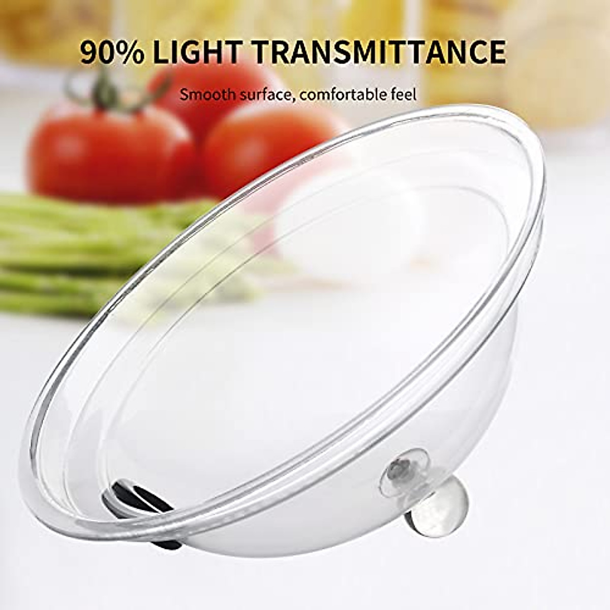 2 PCS Smoking Gun Accessory Set ,Smoking Cloche Dome Cover 6.3 Inch Lid ,4.7 Inch Smoking Gun Cup Covers Cocktail Drinks Smoking Lids ,Suitable for Bar BBQ Drinks Cooking Meat Cheese Cocktails Steak