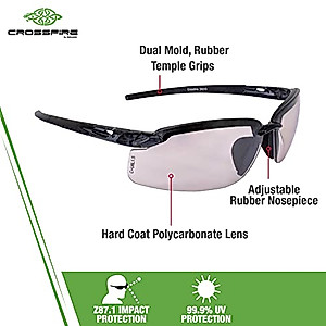 Crossfire 29215 Safety Glasses, One Size, Indoor/Outdoor Lens
